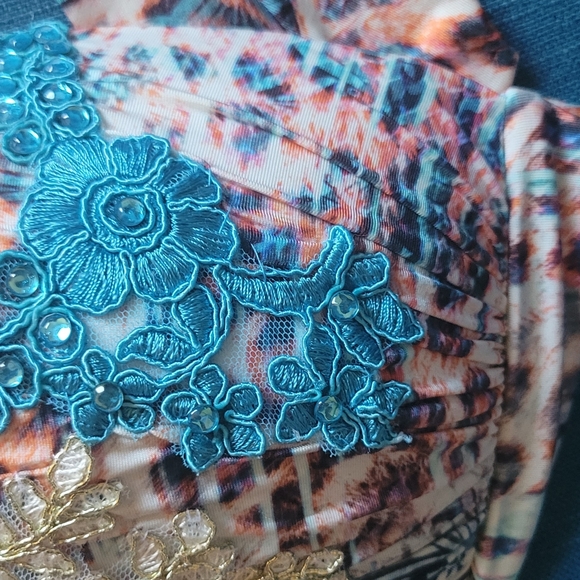 Despi | Swim | Despi Swimsuit Gold Embroidery With Blue Rhinestone ...